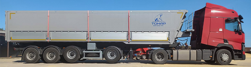 TONAR handed over a new grain truck trailer for trial operation - NAPI